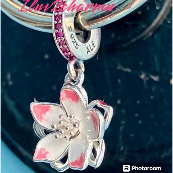Pandora | Jewelry | Authentic Pandora Cherry Blossom Dangle Charm ...